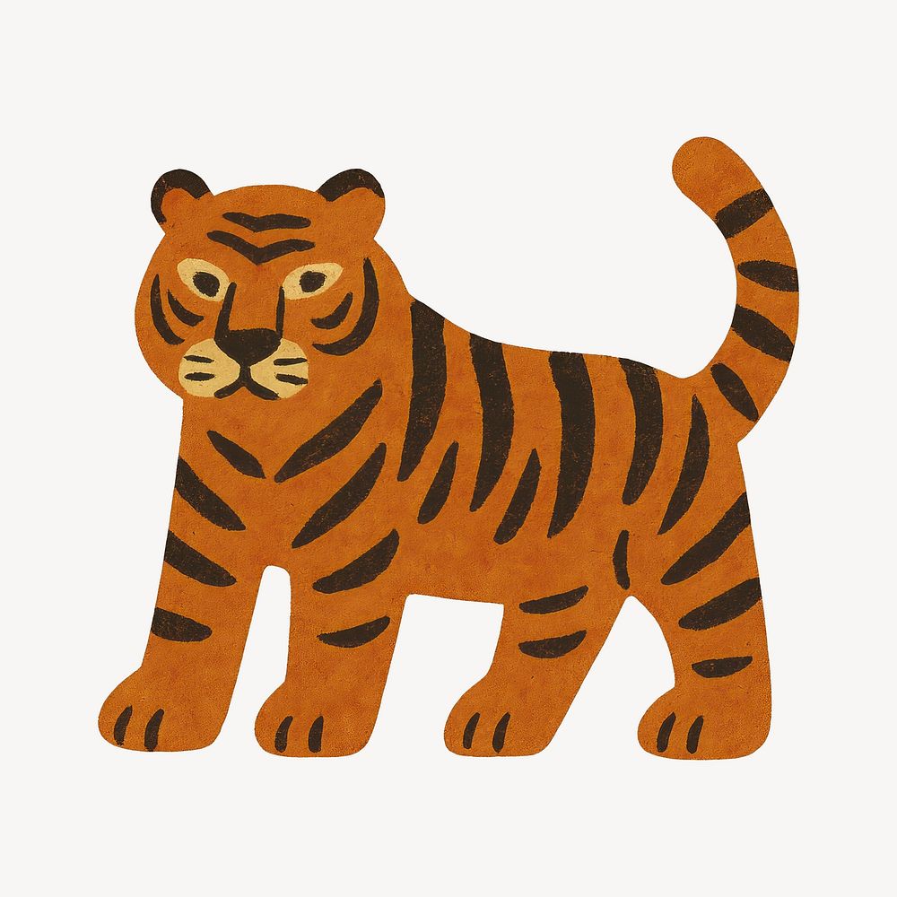 Playful cartoon tiger illustration | Free Photo Illustration - rawpixel