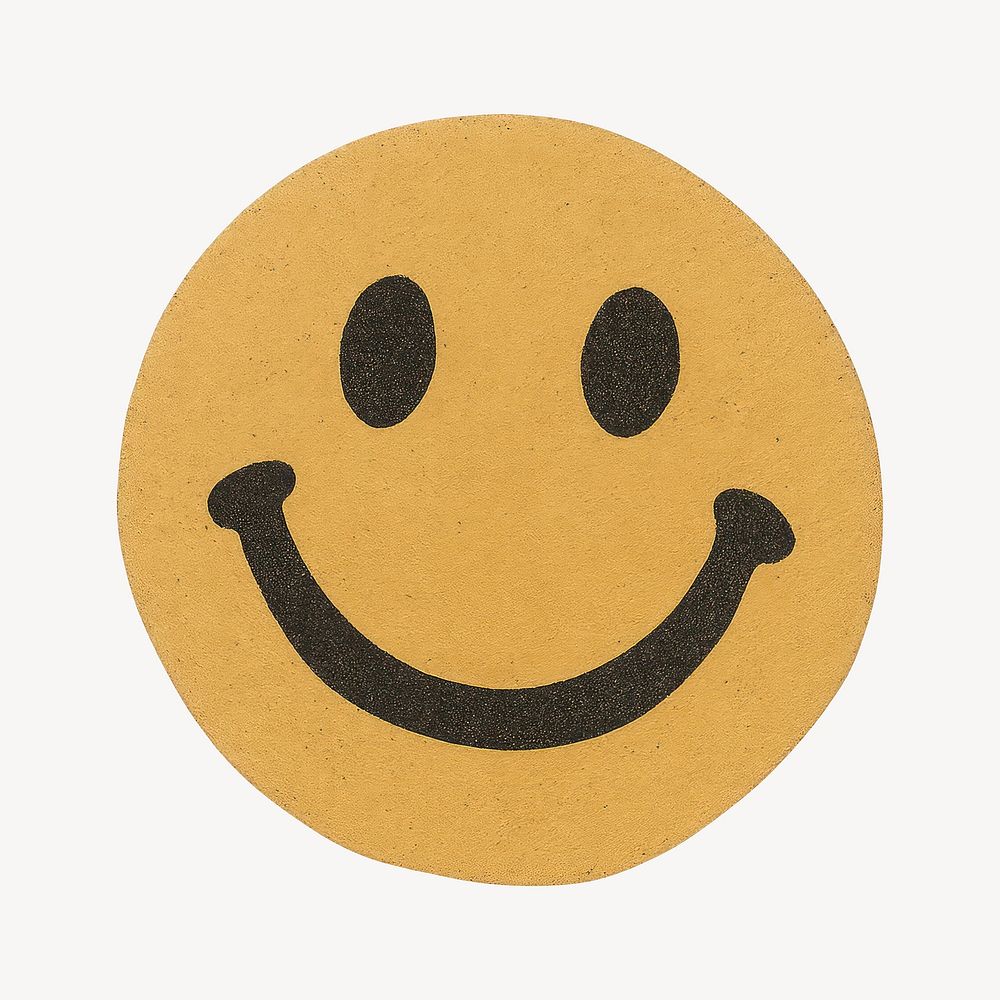 Retro textured smiley face illustration | Free Photo Illustration ...