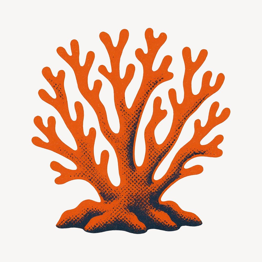 Vibrant coral illustration art | Free Photo Illustration - rawpixel