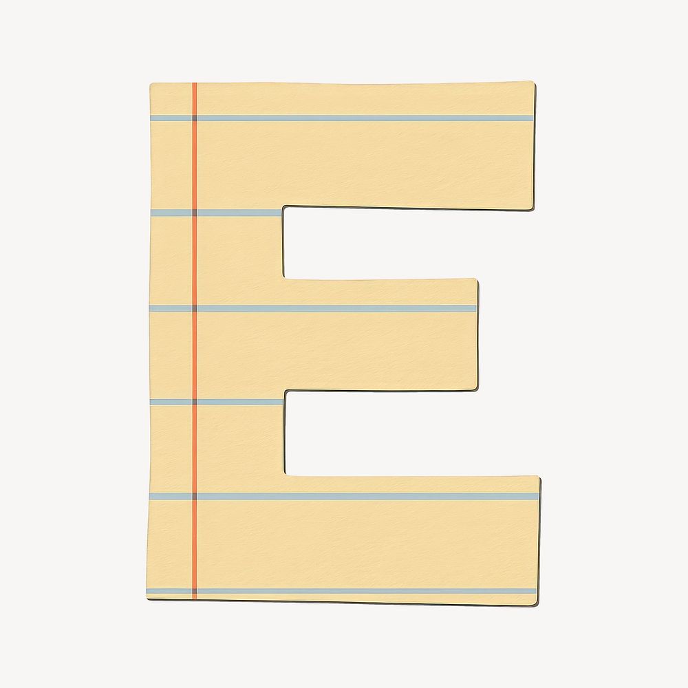 Letter E notebook texture | Free Photo Illustration - rawpixel