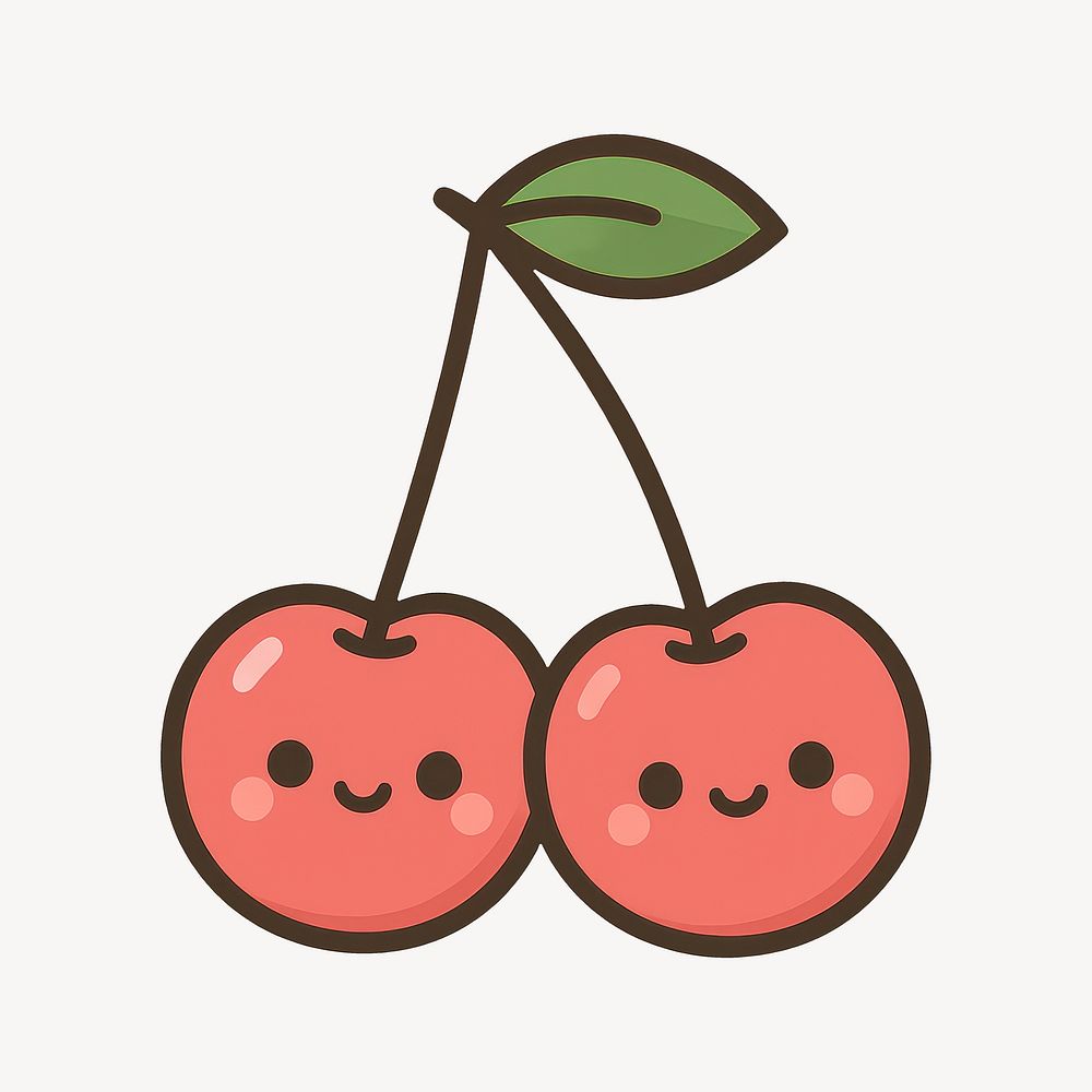 Cute smiling cherry illustration | Free Photo Illustration - rawpixel
