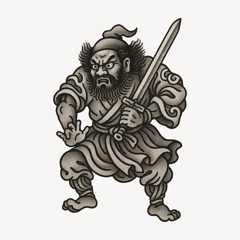 Samurai warrior tattoo design | Free Photo Illustration - rawpixel