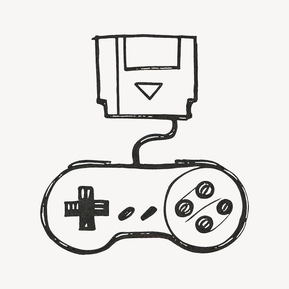 Retro gaming controller illustration | Free Photo Illustration - rawpixel
