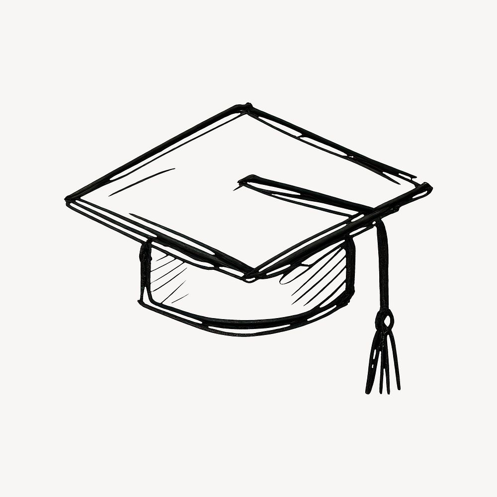 Sketchy graduation cap illustration | Free Photo Illustration - rawpixel