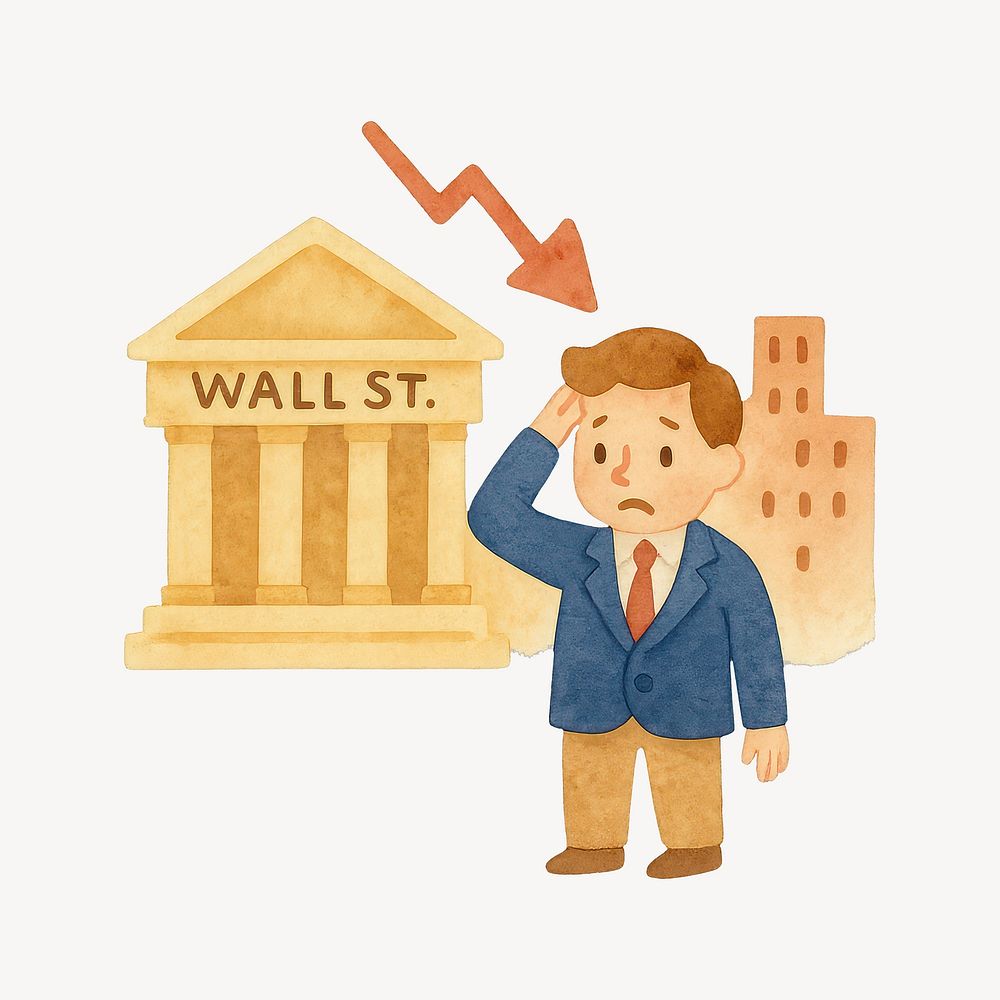 Stock market decline illustration | Free Photo Illustration - rawpixel