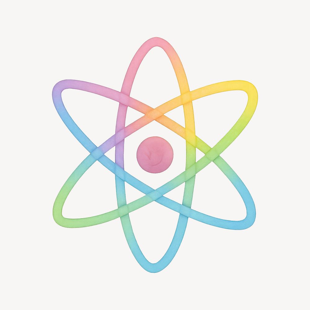 Colorful atomic structure illustration | Free Photo Illustration - rawpixel
