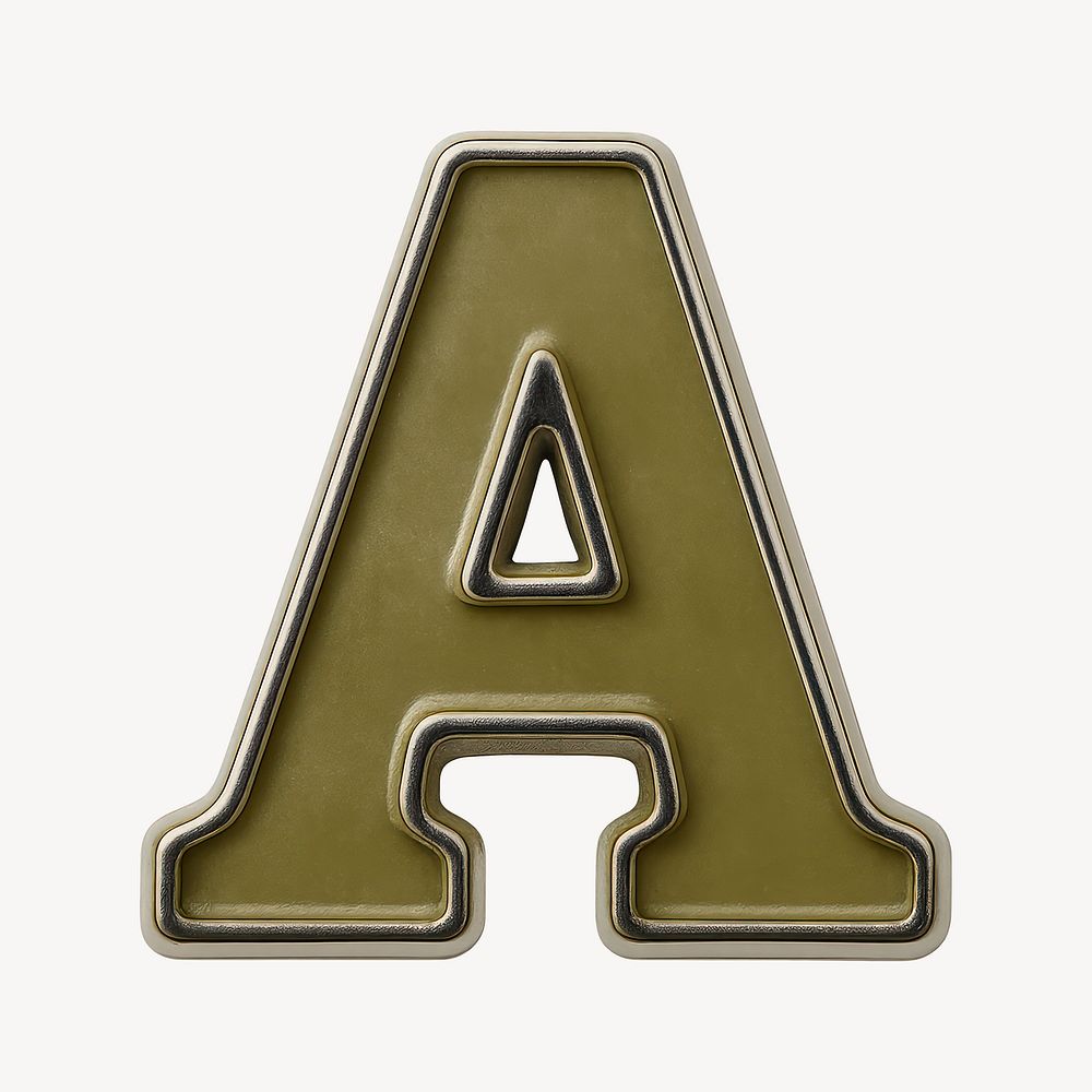 Metallic letter A design | Free Photo - rawpixel