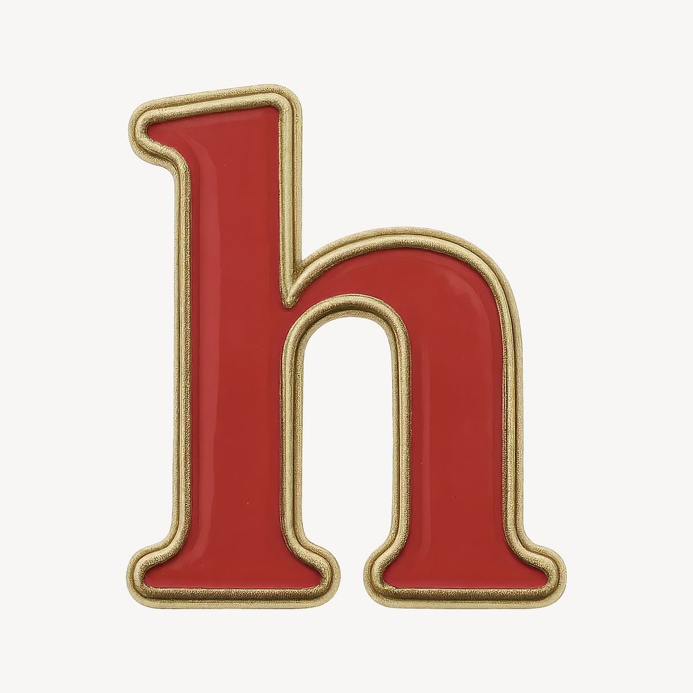 Glossy red letter h | Free Photo - rawpixel