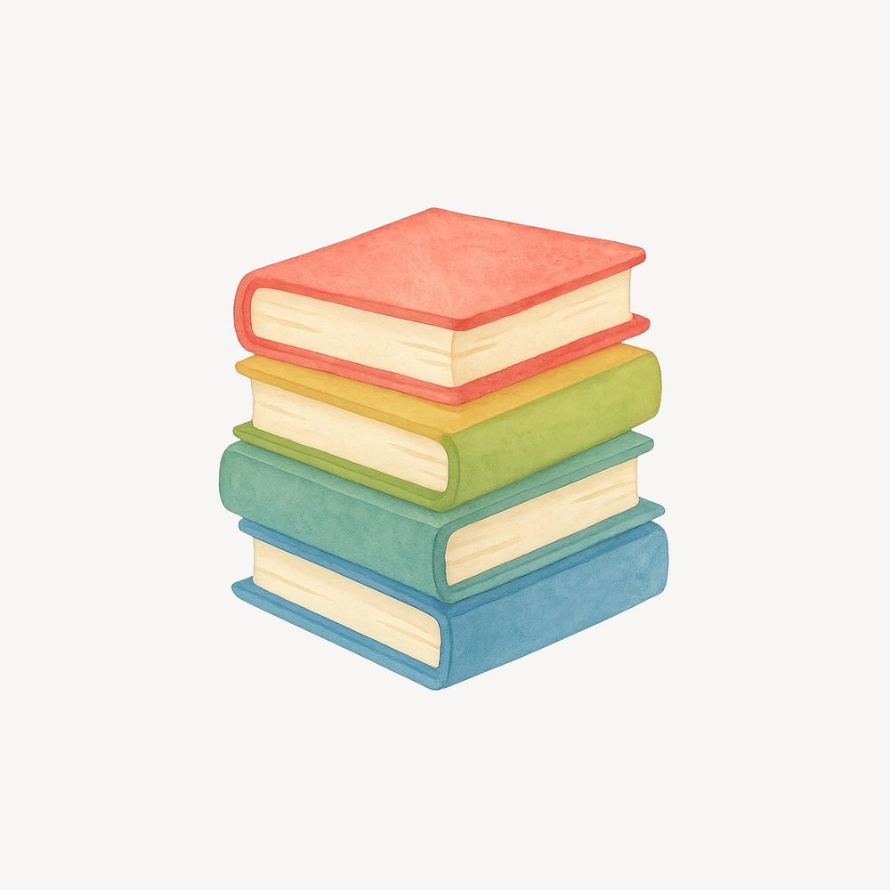 Colorful stack of books | Free Photo Illustration - rawpixel