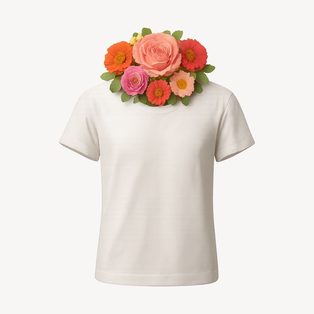 Floral headless shirt illustration | Free Photo Illustration - rawpixel