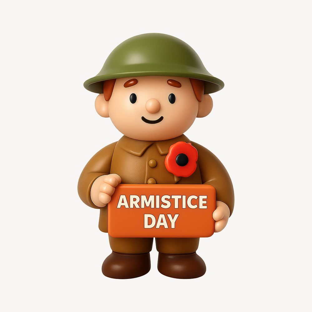Cartoon soldier commemorating Armistice | Free Photo Illustration ...