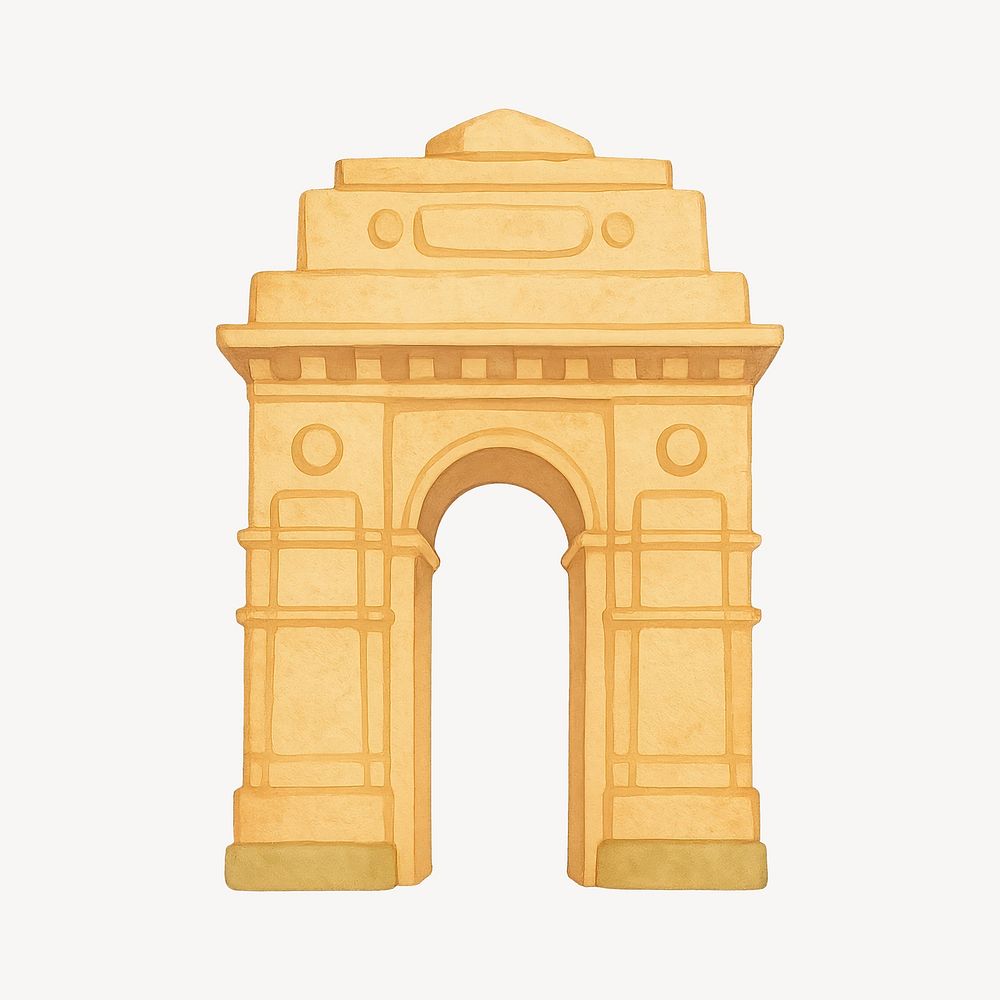 Iconic monument watercolor illustration | Free Photo Illustration ...