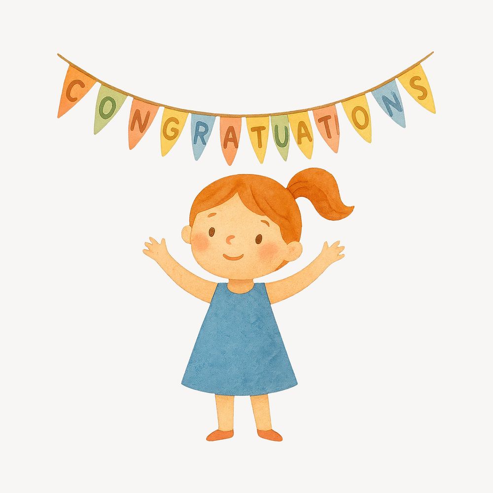 Joyful child celebrating congratulations | Free Photo Illustration ...