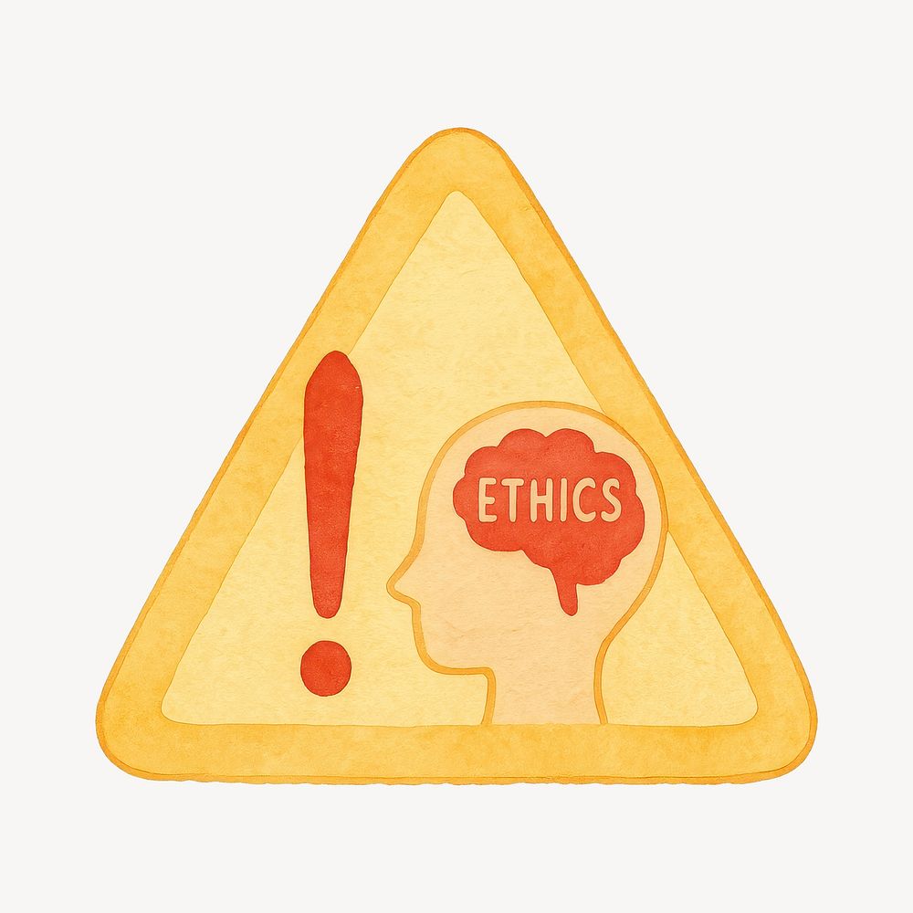 Ethics warning sign illustration | Free Photo Illustration - rawpixel
