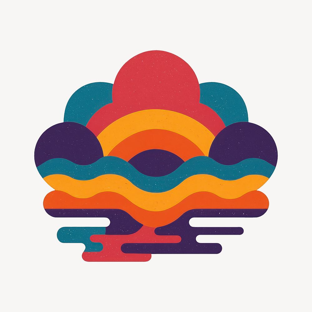 Retro abstract colorful cloud design | Free Photo Illustration - rawpixel