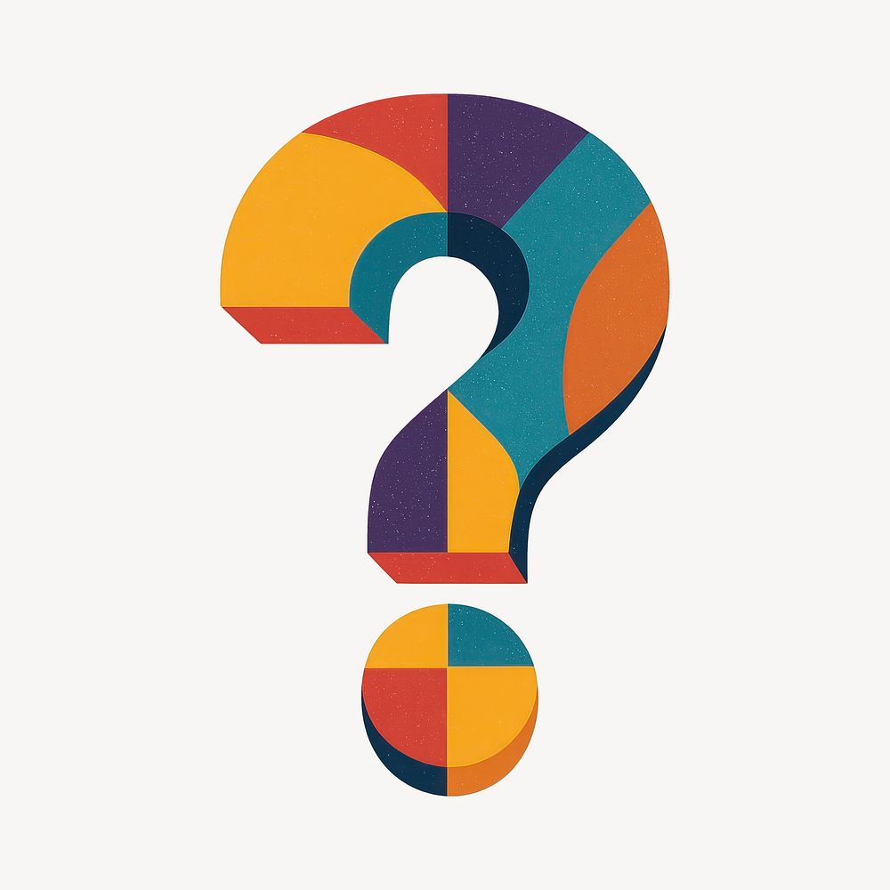 Colorful geometric question mark design | Free Photo Illustration ...