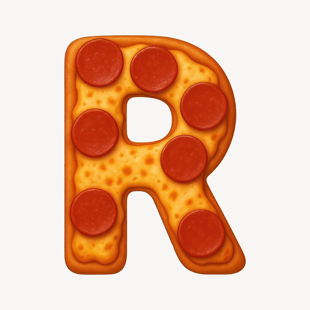 Pizza-themed letter R design | Free Photo Illustration - rawpixel