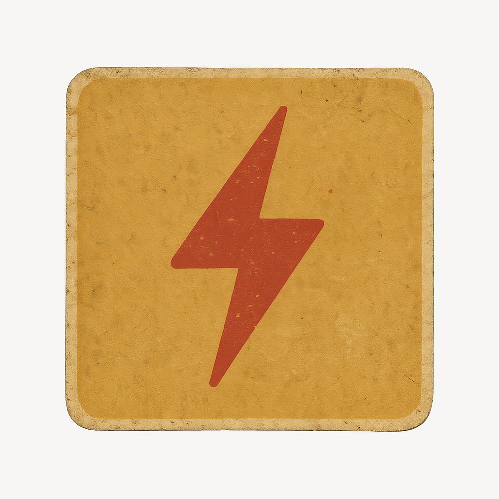 Vintage electric warning symbol | Free Photo Illustration - rawpixel