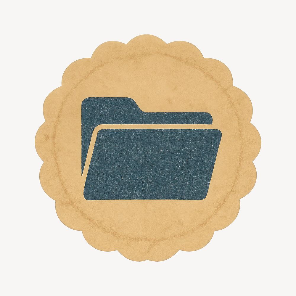 Vintage folder icon illustration | Free Photo Illustration - rawpixel