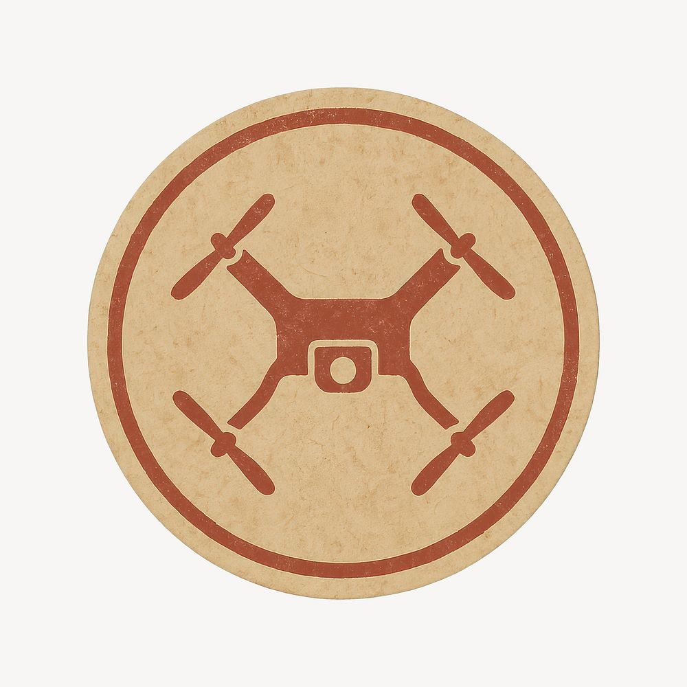 Vintage drone emblem design | Free Photo Illustration - rawpixel