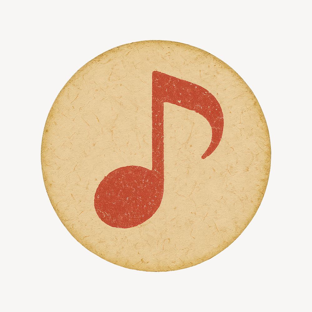 Vintage musical note icon | Free Photo Illustration - rawpixel