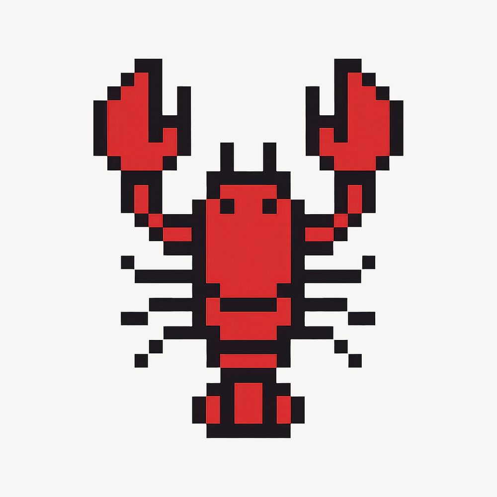 Retro pixel lobster design | Free Photo Illustration - rawpixel