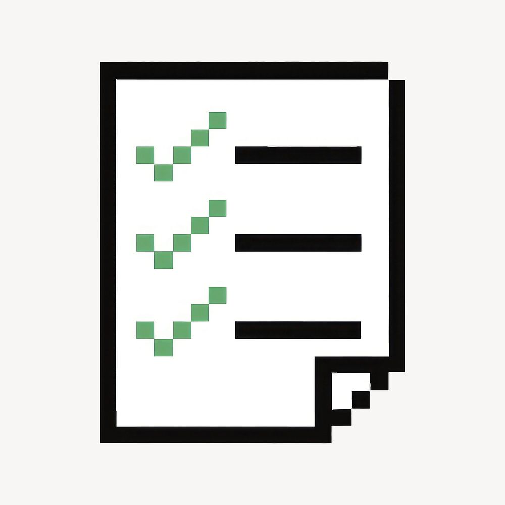 Digital checklist with pixelated design | Free Photo Illustration ...