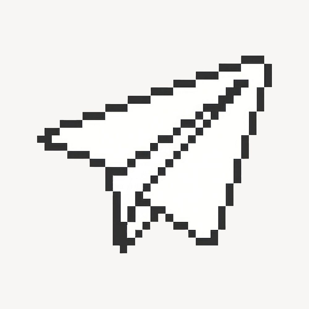 Pixelated paper airplane icon | Free Photo Illustration - rawpixel
