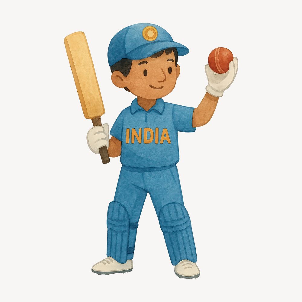 Young cricketer holding ball | Free Photo Illustration - rawpixel