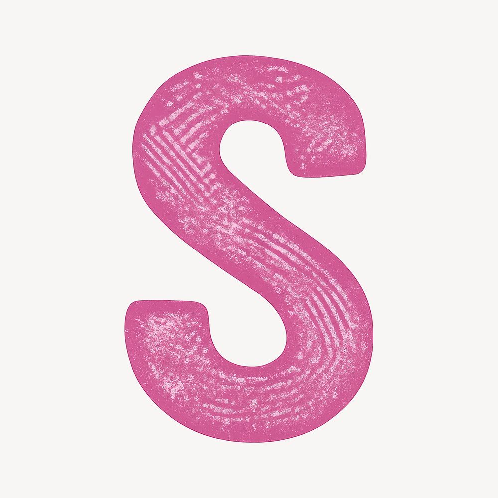 Pink textured letter S | Free Photo Illustration - rawpixel