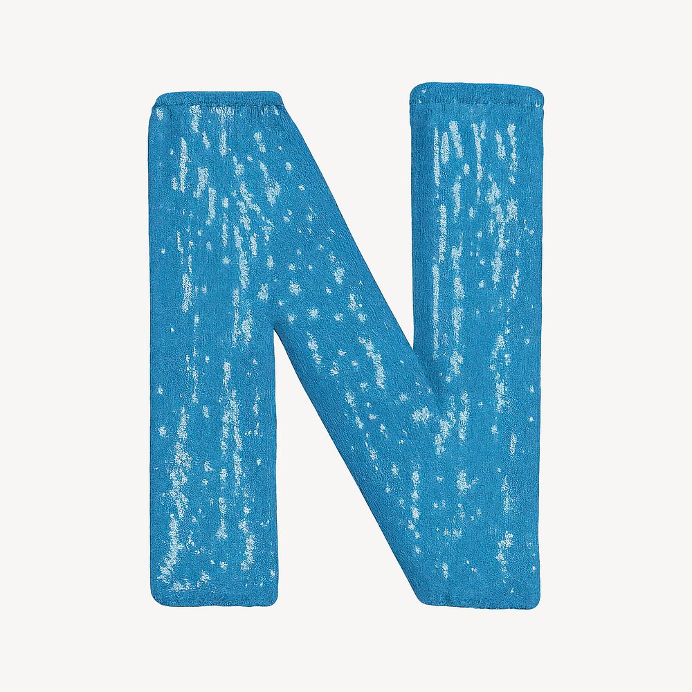 Textured blue letter N | Free Photo Illustration - rawpixel