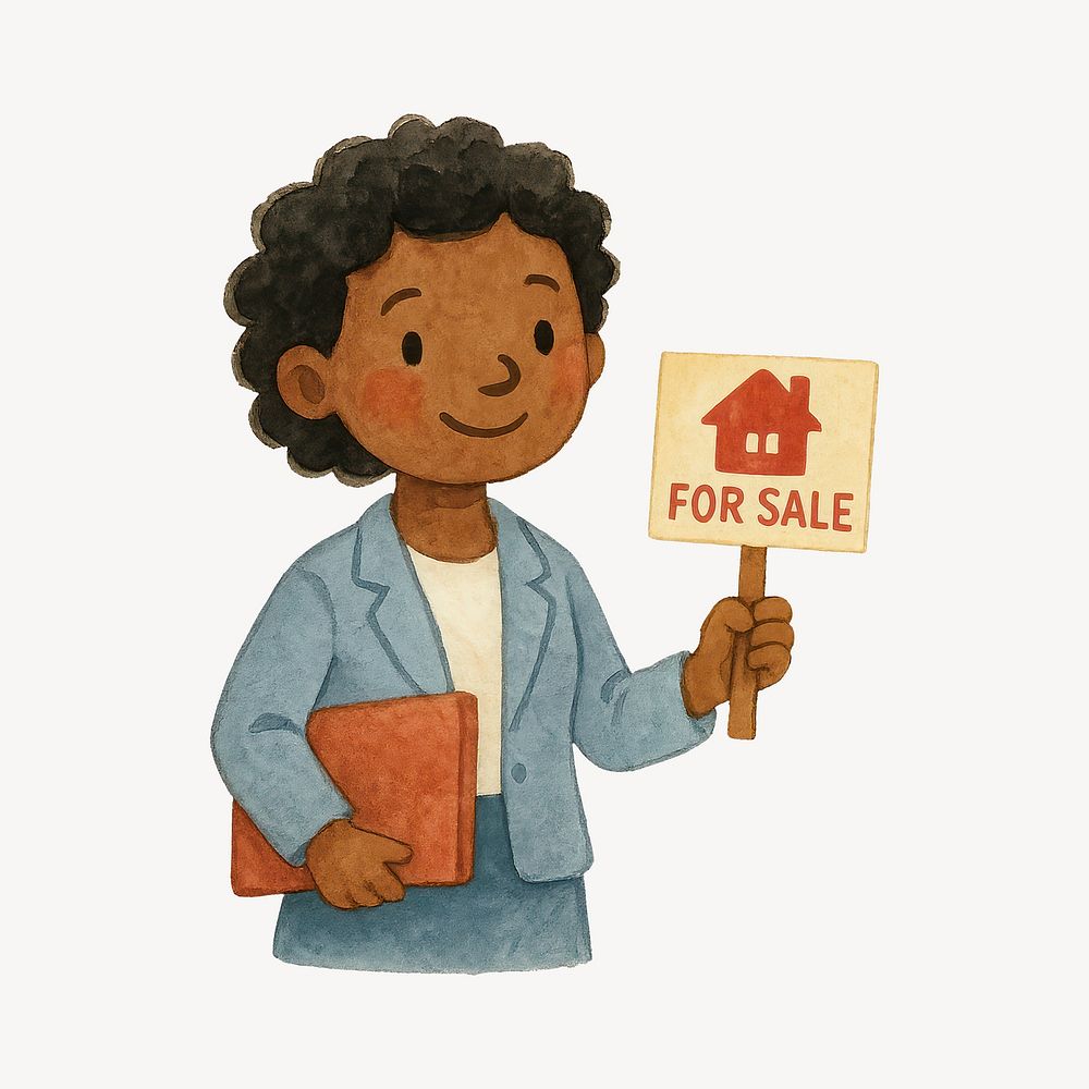 Real estate agent illustration | Free Photo Illustration - rawpixel