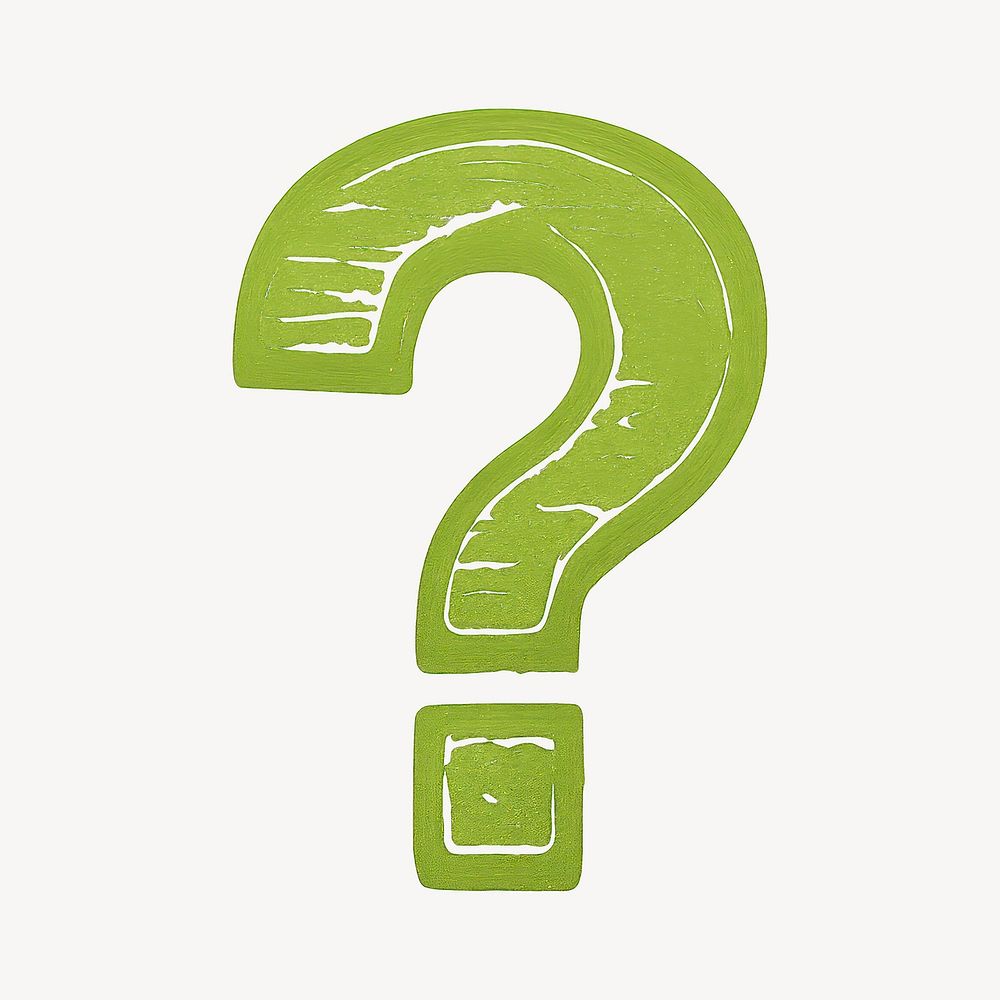Green textured question mark symbol | Free Photo Illustration - rawpixel
