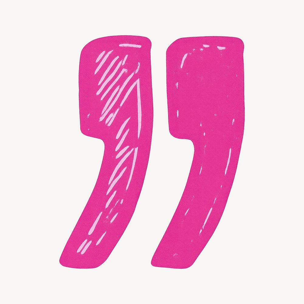 Pink quotation marks illustration | Free Photo Illustration - rawpixel