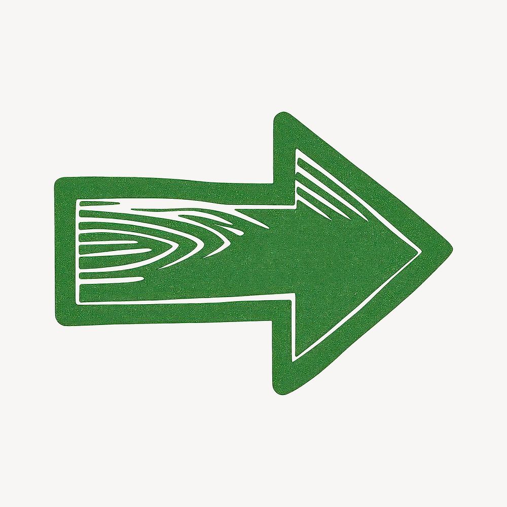 Green arrow with wood texture | Free Photo Illustration - rawpixel