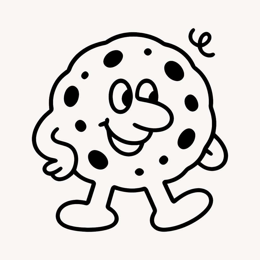 Smiling cookie cartoon character | Free Photo Illustration - rawpixel