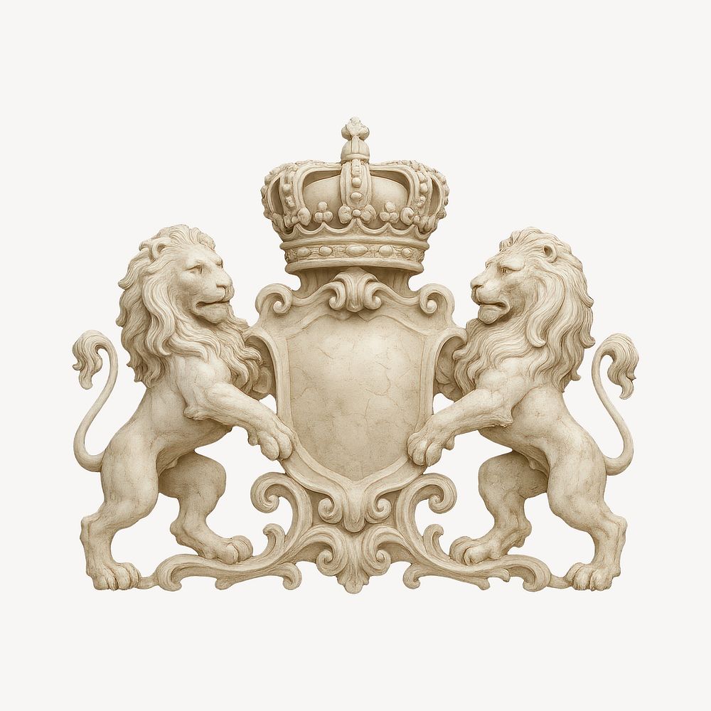 Regal emblem with crowned lions | Free Photo - rawpixel