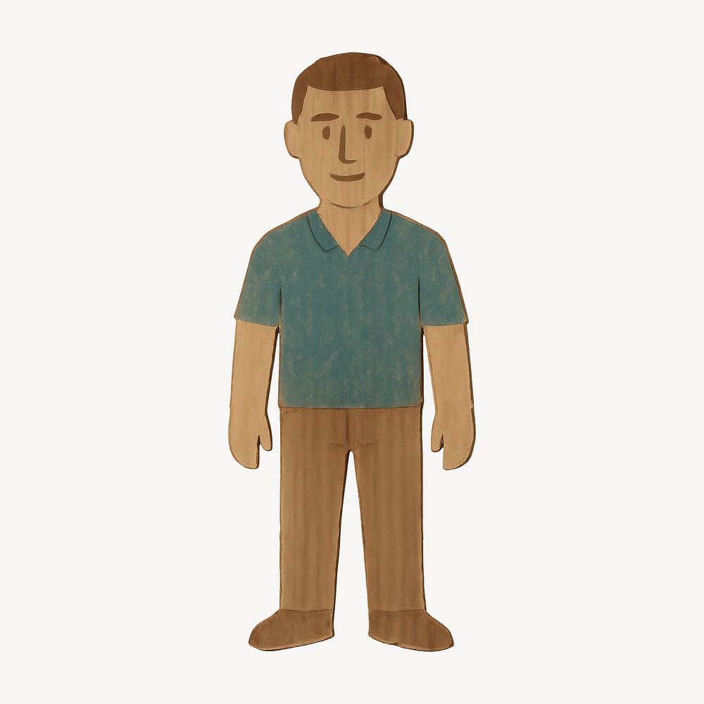 Cardboard cutout man illustration | Free Photo Illustration - rawpixel