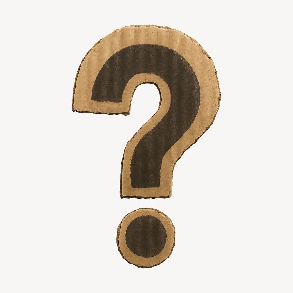 Cardboard question mark illustration | Free Photo Illustration - rawpixel