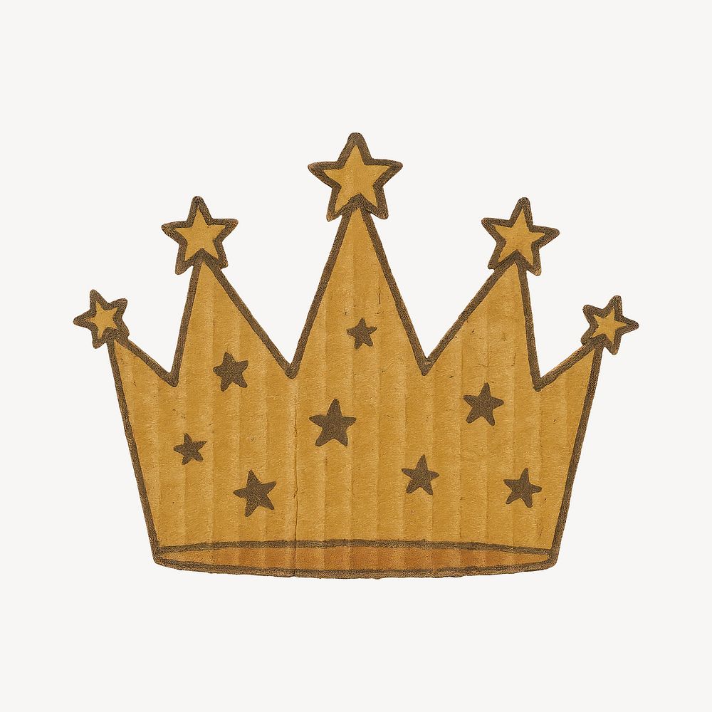 Cardboard crown with stars | Free Photo Illustration - rawpixel