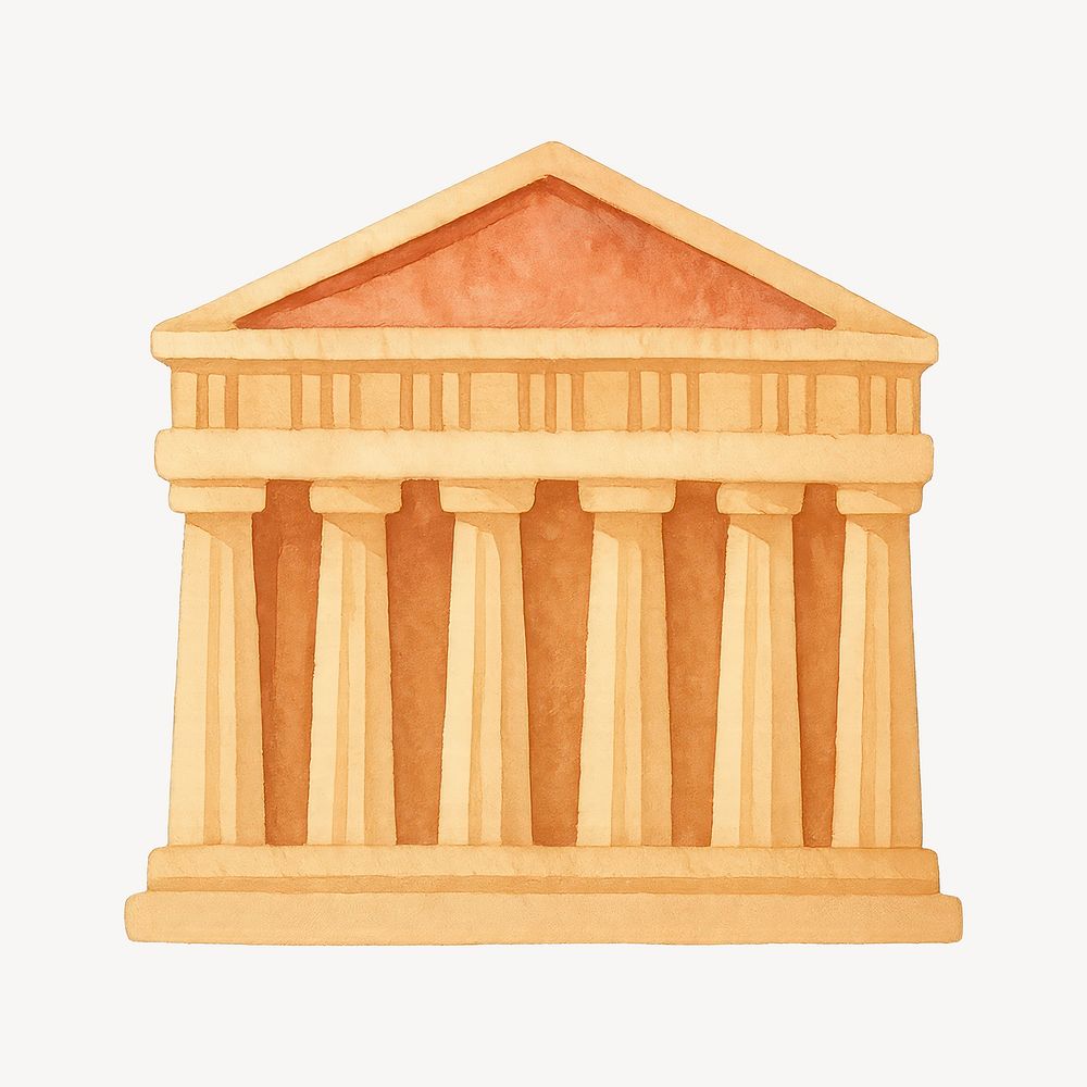 Ancient Greek temple illustration | Free Photo Illustration - rawpixel