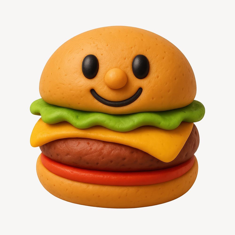 Cute burger toy sculpture | Free Photo Illustration - rawpixel