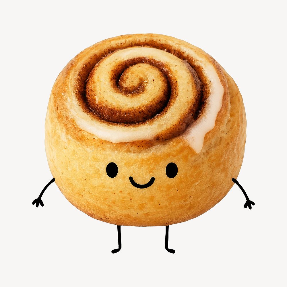Cute cinnamon roll character illustration | Free Photo Illustration ...