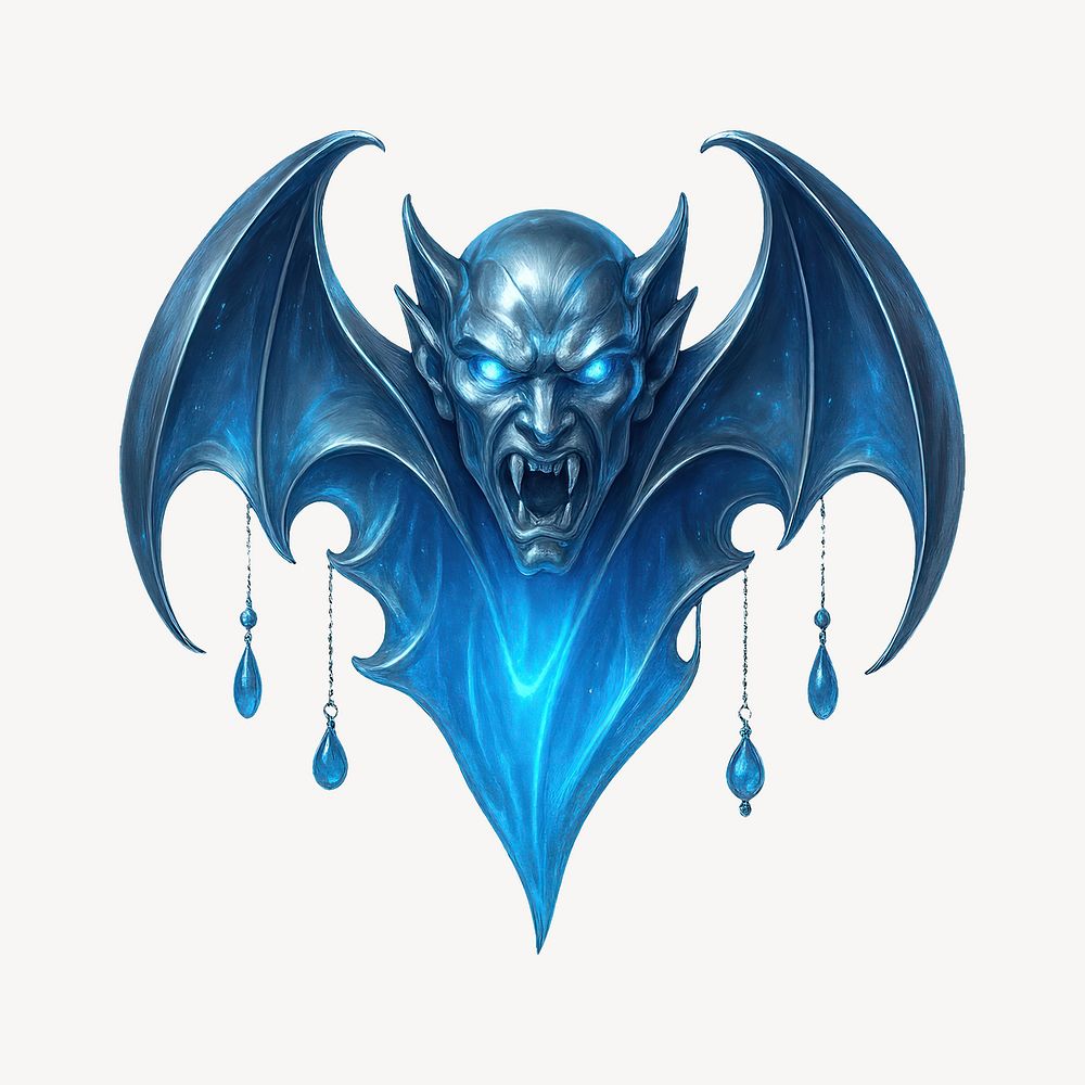 Mystical blue vampire bat emblem | Free Photo Illustration - rawpixel