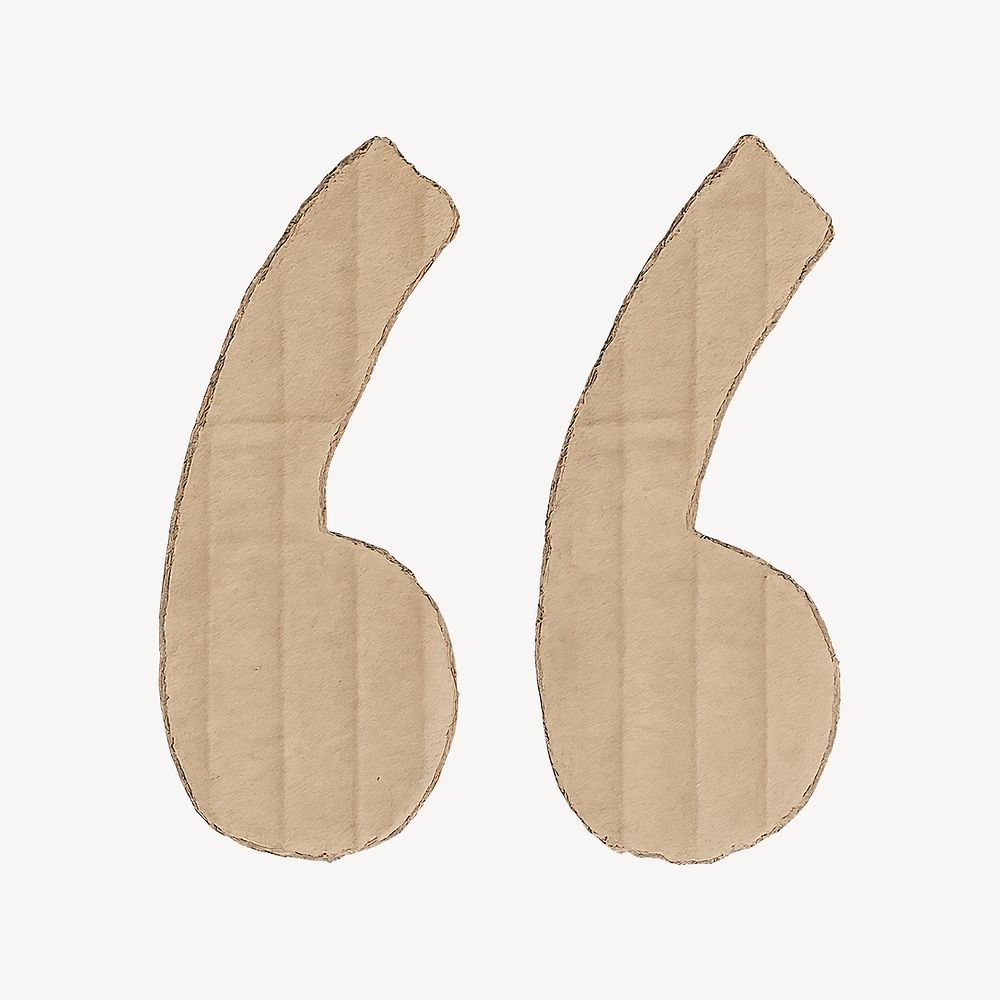 Cardboard quotation marks design | Free Photo Illustration - rawpixel