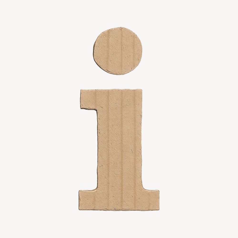 Cardboard letter 'i' design | Free Photo - rawpixel
