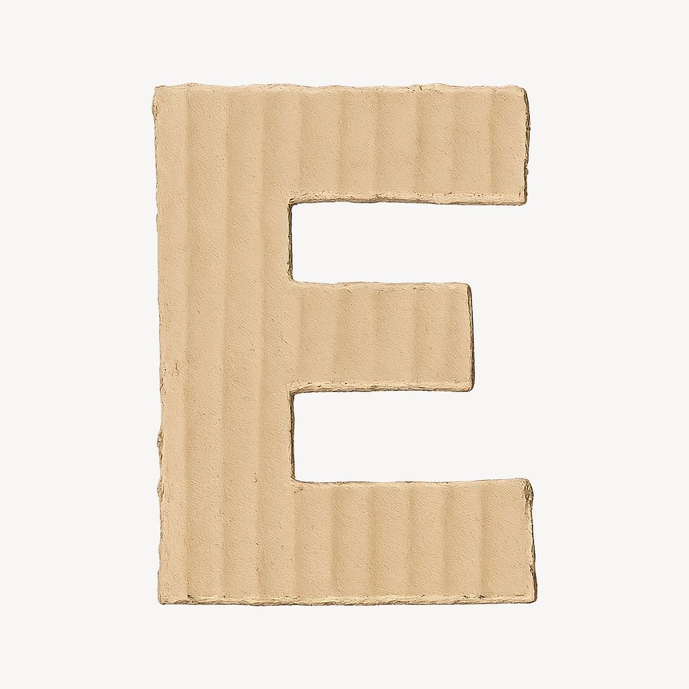 Corrugated cardboard letter E | Free Photo - rawpixel