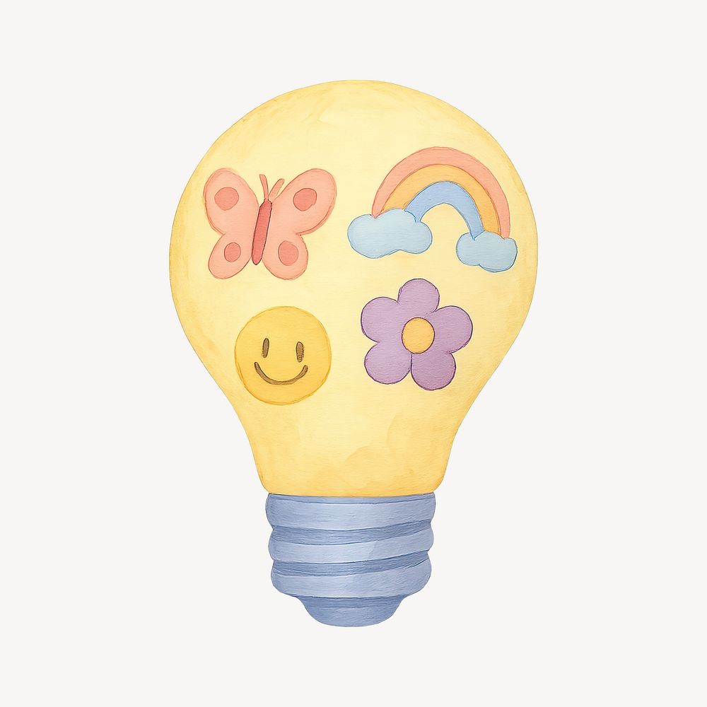 Whimsical light bulb illustration | Free Photo Illustration - rawpixel