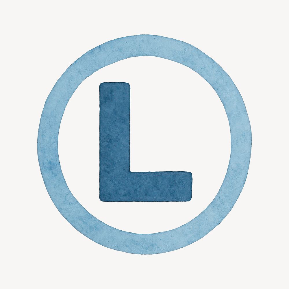 Blue letter L symbol | Free Photo Illustration - rawpixel