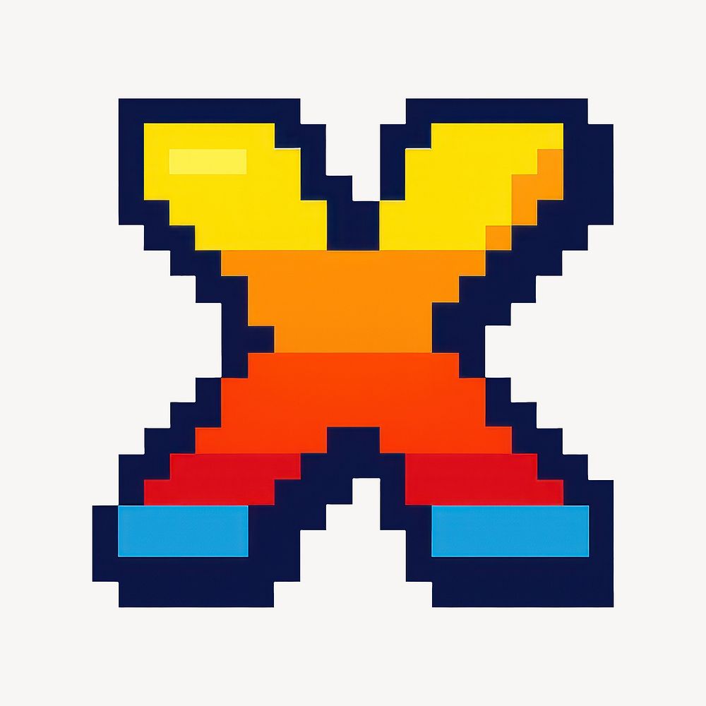 Colorful pixelated letter X | Free Photo Illustration - rawpixel